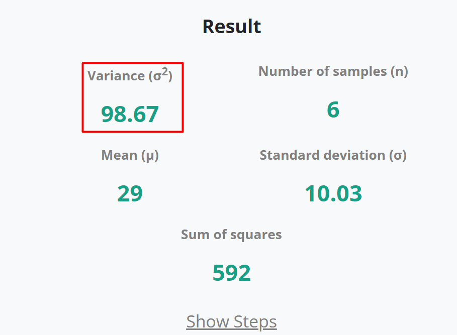 Variance Calculator